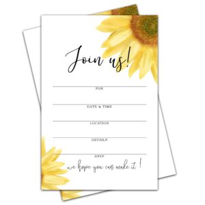 mermermu baby shower engagement invitation set, 25 fill in the blank cards and matching envelopes, 4 x 6 inches