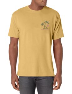 quiksilver men's sunset rituals tee, yolk yellow, large