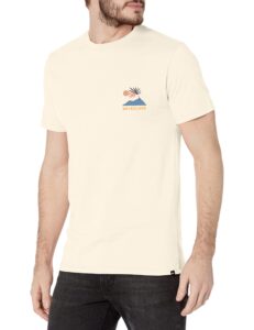 quiksilver men's new tribe tee, antique white, medium