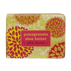 greenwich bay trading company shea butter soaps with essential oils and natural extracts 10.5oz (pomegranate)