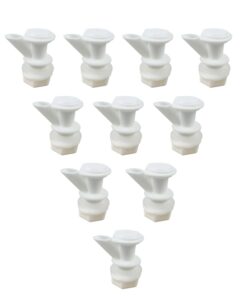 push button spigot water cooler faucet replacement fit for gloo 2, 3, 5, 10 gallon beverage coolers white plastic faucet bpa-free dispenser tap set reusable spigot spout water 10set