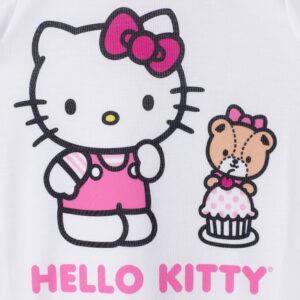 Hello Kitty Girls Pajama Pants and Sleep Shirt Sets 4 Piece PJ Top and Bottom Sleepwear Set for Girls Pajamas for Kids Pink