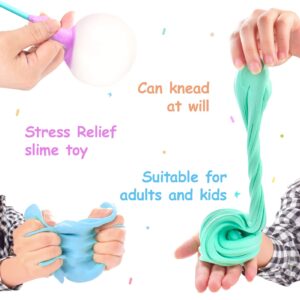 Butter Slime Kit 5 Pack, Scented Candy Christmas Slime Party Favors for Girls and Boys, DIY Putty Toys for Kids, Soft Stretchy & Non-Sticky, Cute Stuff, Basket Stuffers