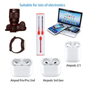 Cleaner Kit Compatible with Airpod Pro 1st 2nd 3rd Generation, Airpods Cleaning Kit and Keyboard Brush Gen 3 2 1, Pen Ear Bud Cleaning Tool for Samsung Galaxy Earbuds, Beats, Laptop, Phone, (White)