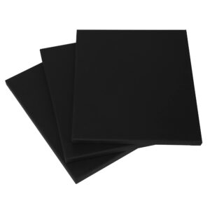 ZingArts Black Canvas,12x12 Inch 6-Pack, 100% Cotton Primed Acid-Free Stretched Black canvases for Painting, Art Supplies for Acrylic Pouring, Oil Painting and Watercolor Paints.