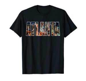 atlanta skyline usa georgia urban photo font t-shirt