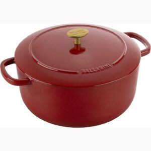 ballarini bellamonte cast iron 6-qt round dutch oven - pomodoro red