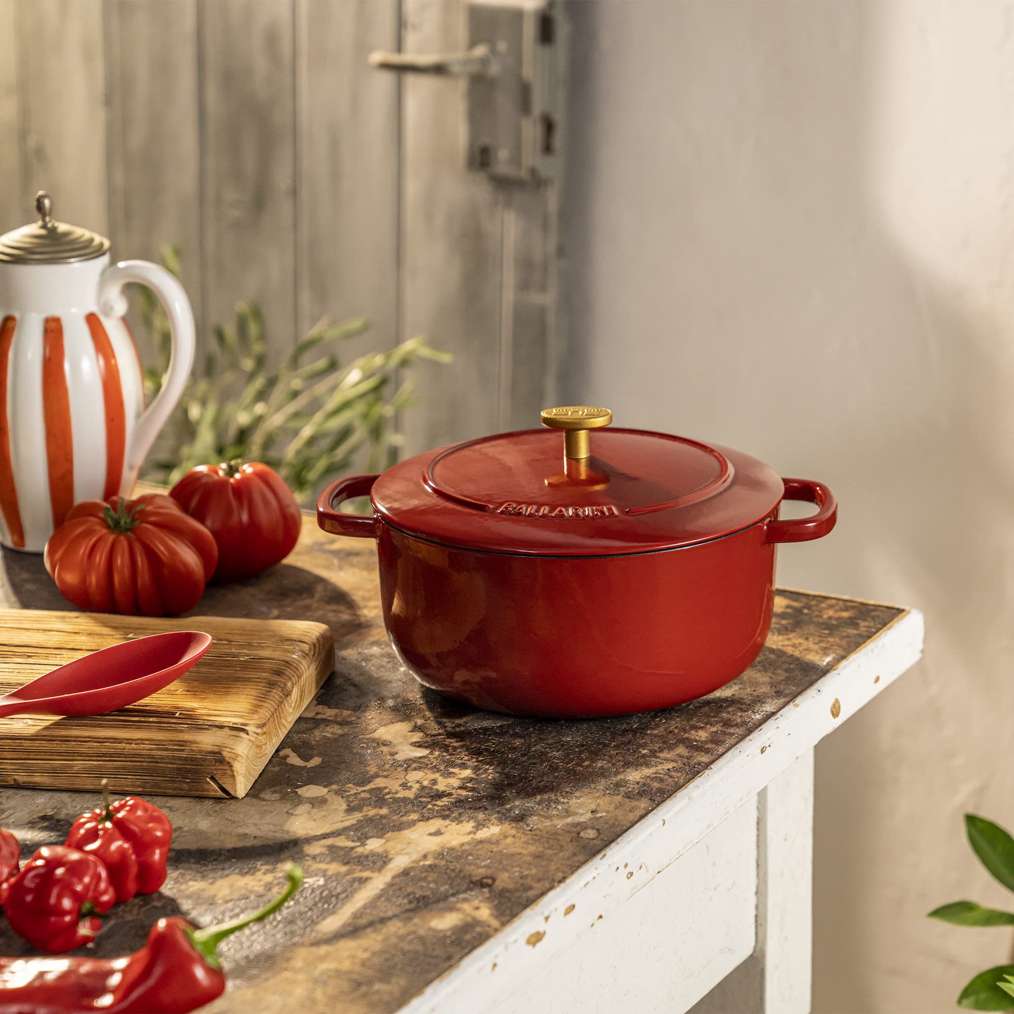 BALLARINI Bellamonte Cast Iron 6-qt Round Dutch Oven - Pomodoro Red