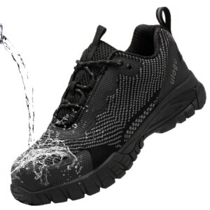 hiking shoes for women waterproof lightweight non slip comfortable breathable work walking trekking trails rain outdoor impermeable antideslizantes zapatos de senderismo para mujer black, 39 eu/9 us