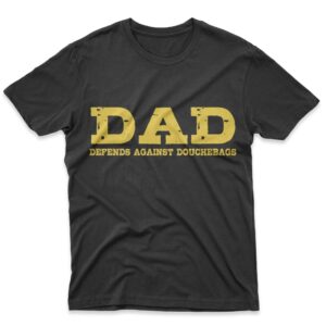 dad - defends against douchebags father funny t-shirt mens tshirt tee black