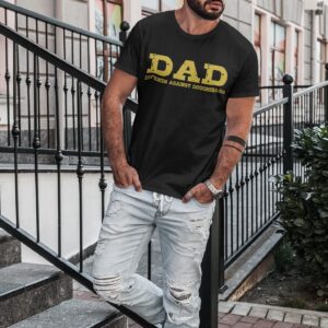 Dad - Defends Against Douchebags Father Funny T-Shirt Mens Tshirt Tee Black