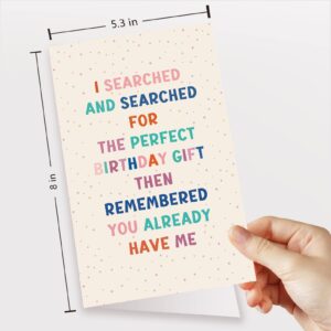 Cheeky Birthday Card for Him Her, Funny Birthday Card for Husband Wife, You Already Have Me Card