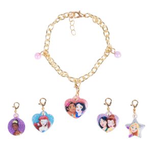 luv her disney princess add a charm box set with 1 charm bracelet & 5 interchangeable charms - ages 3+