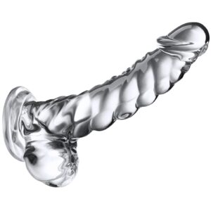 9 inch realistic dildo sex toys - clear dildos adult toy with suction cup hands free for g spot anal stimulation, silicone thick penis for women men, adult toys for beginner and couple