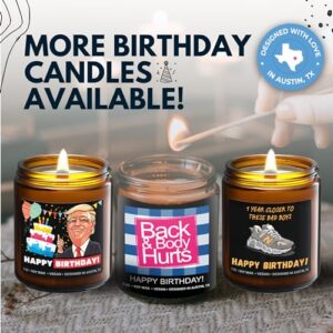 Funny Happy Birthday Candle, Gifts for Women & Men, Birthday Surprise Box, Birthday Gift Ideas for Her & Him, Back and Body Hurts Candle