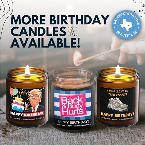 Funny Happy Birthday Candle, Gifts for Women & Men, Birthday Surprise Box, Birthday Gift Ideas for Her & Him, Back and Body Hurts Candle