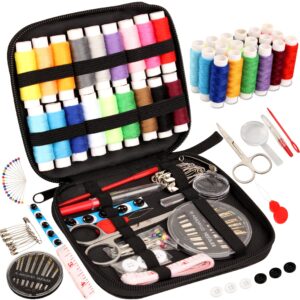 sewing kit basic,marcoon needle and thread kit with sewing supplies and accessories for adults,kids,beginner,home,travel,emergency including scissors,measure tape,needle threader and more