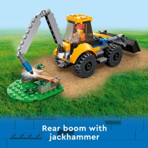 LEGO City Construction Digger 60385 Building Toy - Excavator Model Featuring Tools and Minifigures, Vehicle Building Set for Fun Creative Play, Birthday Gift Idea for Boys, Girls, and Kids Ages 5+