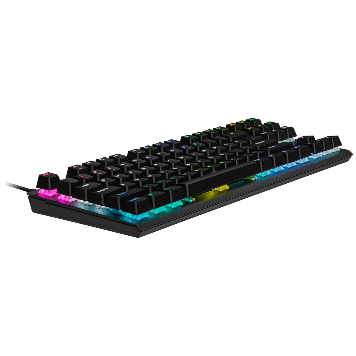 CORSAIR K60 RGB TKL RGB Tenkeyless Optical-Mechanical Wired Gaming Keyboard - OPX Switches - Polycarbonate Keycaps - iCUE Compatible - QWERTY NA Layout - Black