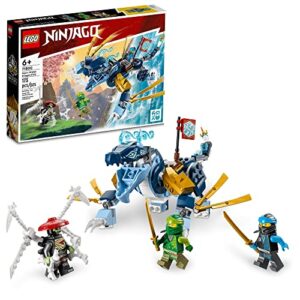 lego ninjago nya’s water dragon evo 71800 toy for girls and boys 6 plus years old, mythical creature figure building set, ninja action birthday gift idea