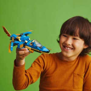 LEGO NINJAGO Jay’s Lightning Jet EVO 71784, Upgradable Toy Plane, Ninja Airplane Building Set, Collectible Birthday Gift Idea for Grandchildren, Kids, Boys and Girls Ages 7 and Up