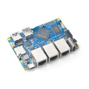 nanopi r5s mini router cortex-a55 2.0ghz openwrt single board computer with three gbps ethernet ports lpddr4x 4gb ram based on rockchip rk3568 for iot nas smart home gateway support android debian