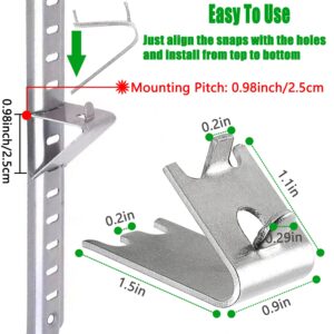 920158 Freezer Shelf Clip,Stainless Steel Shelf Clip for Refrigerator,Freezer Cooler Shelf Support,Replacement Shelf Square Buckles Clips (10)