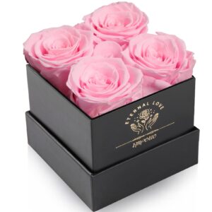 impouo flowers for delivery prime - roses in a box - fresh flowers - forever rose - birthday gifts for women - preserved roses, gifts for mom/girlfriend/wife/grandma