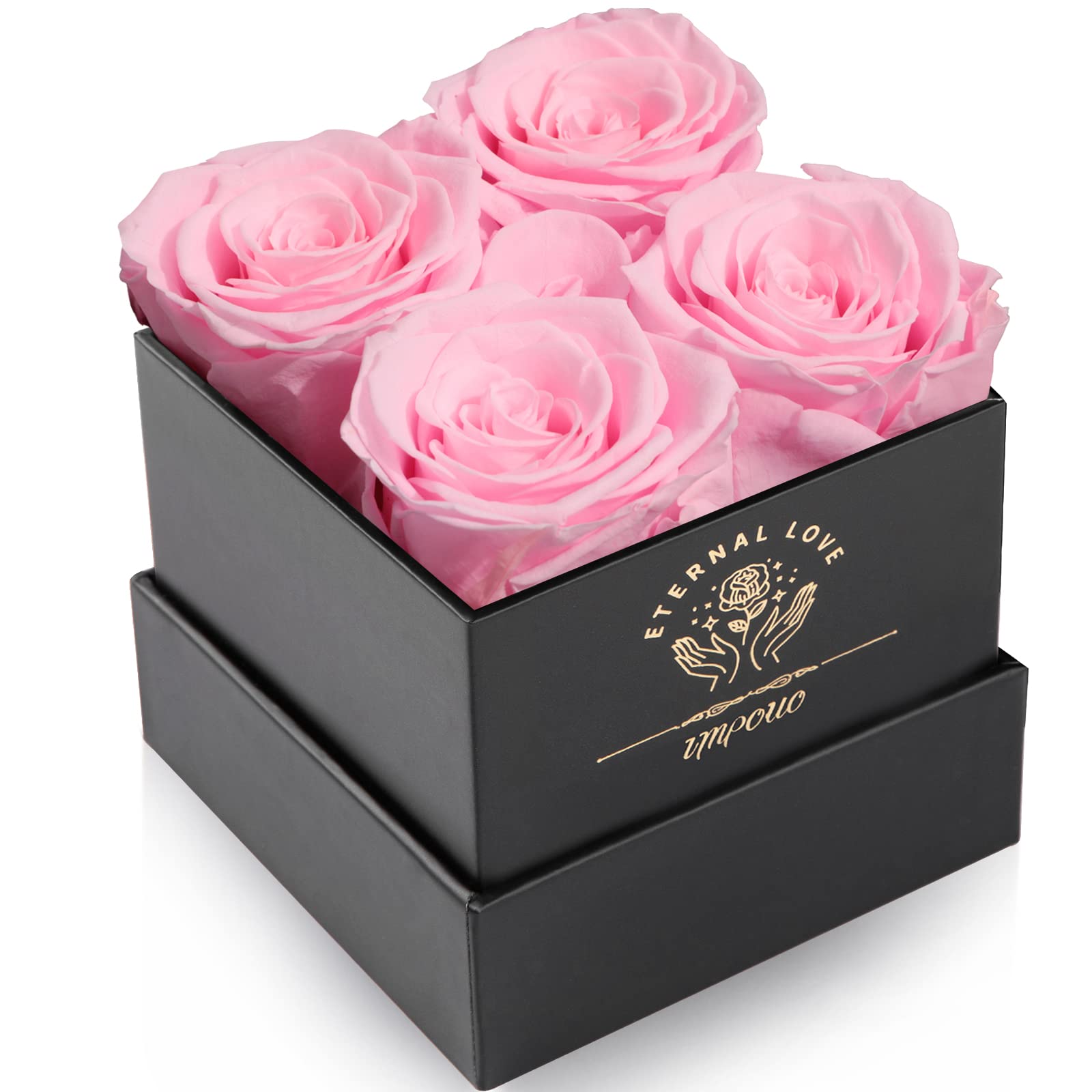 Impouo Flowers for Delivery Prime - Roses in a Box - Fresh Flowers - Forever Rose - Birthday Gifts for Women - Preserved Roses, Gifts for Mom/Girlfriend/Wife/Grandma