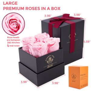 Impouo Flowers for Delivery Prime - Roses in a Box - Fresh Flowers - Forever Rose - Birthday Gifts for Women - Preserved Roses, Gifts for Mom/Girlfriend/Wife/Grandma