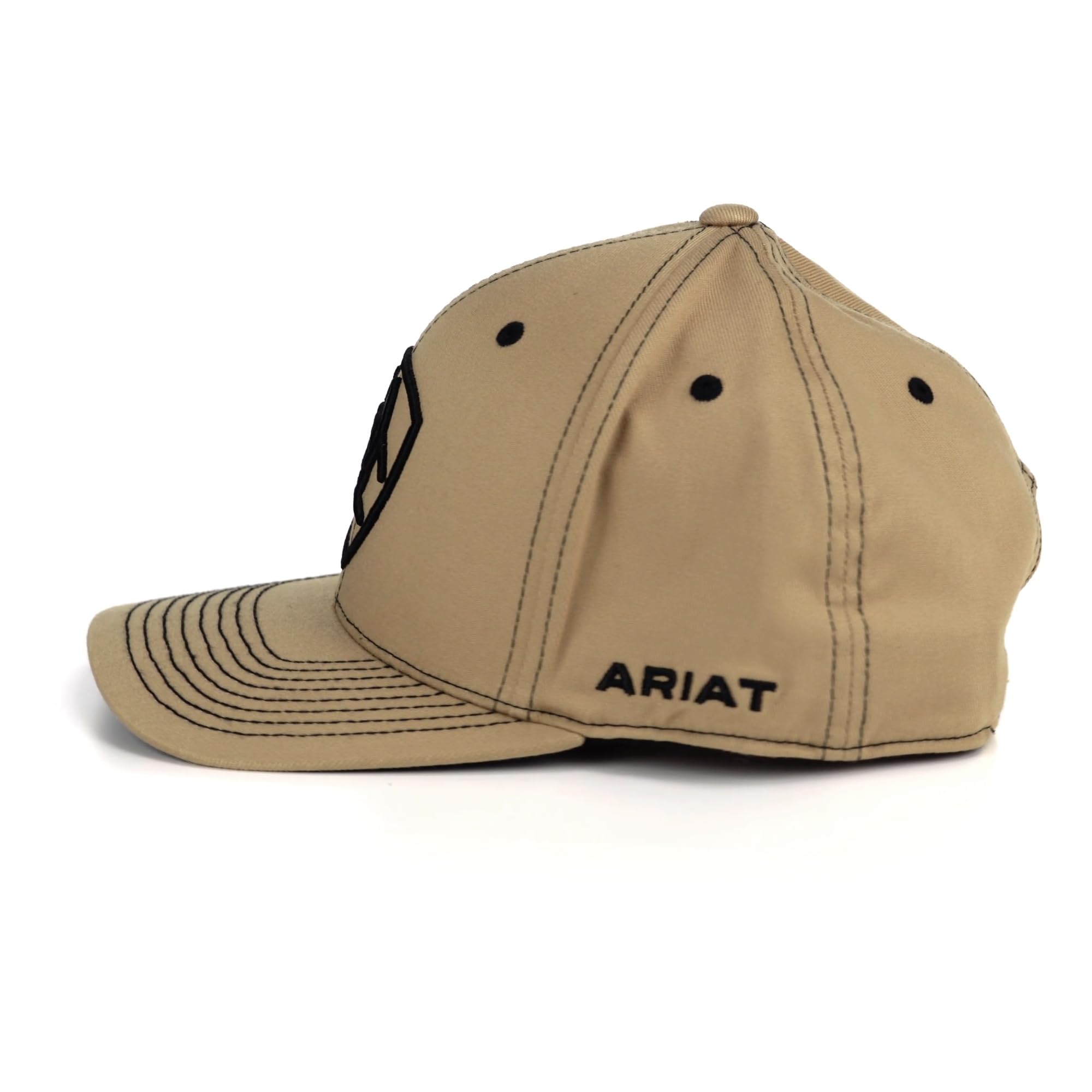 ARIAT Men's Shield Logo Flexfit 110 Cap, Structured 6-Panel Design, Snapback Closure, Tan