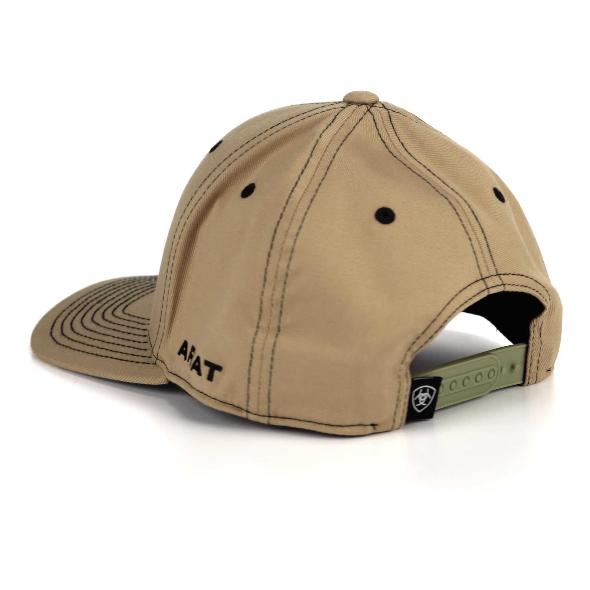 ARIAT Men's Shield Logo Flexfit 110 Cap, Structured 6-Panel Design, Snapback Closure, Tan