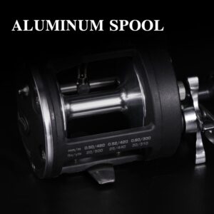 Sougayilang Trolling Reel, Level Wind Fishing Reel, Conventional Reel for Salmon-3000 Right handle