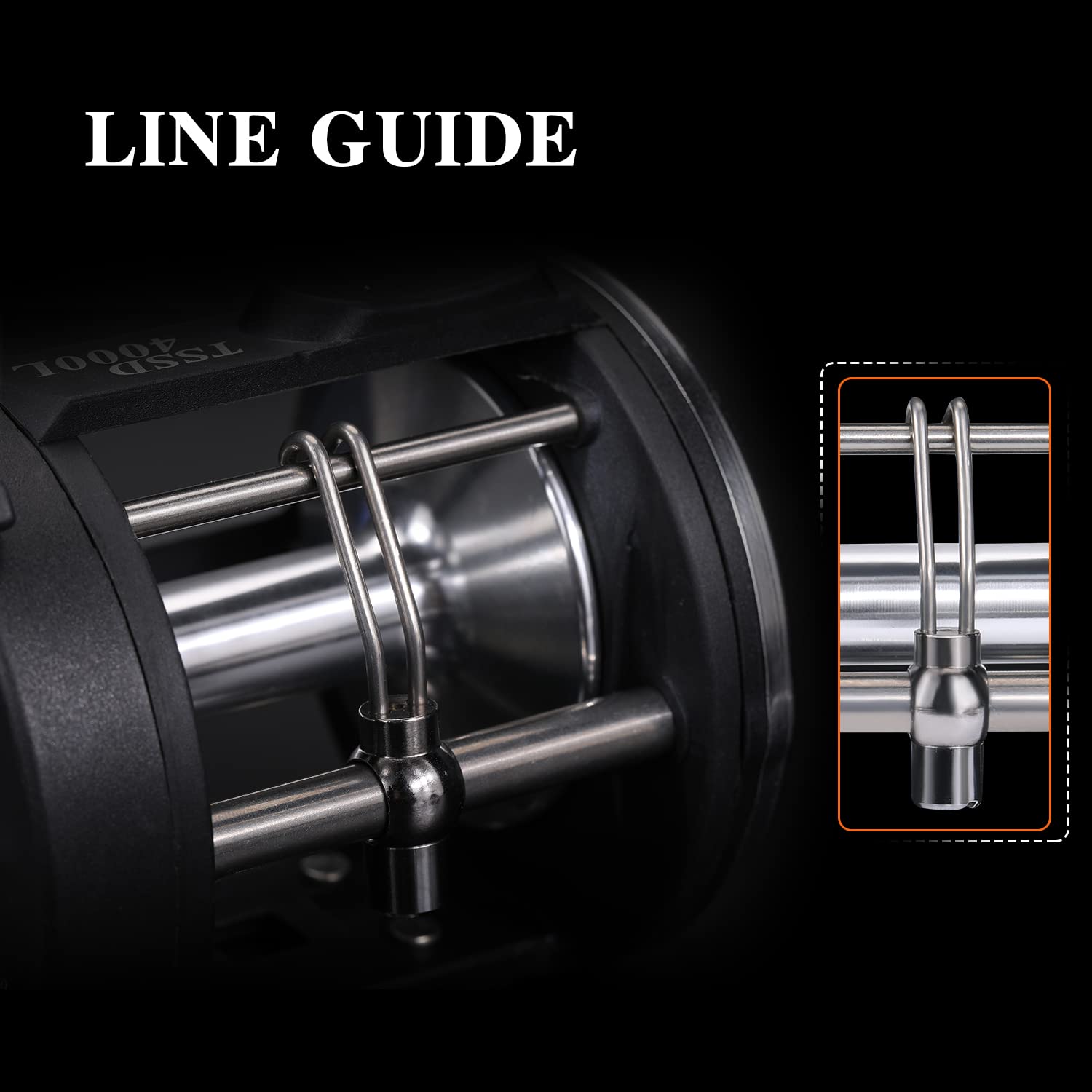 Sougayilang Trolling Reel, Level Wind Fishing Reel, Conventional Reel for Salmon-3000 Right handle