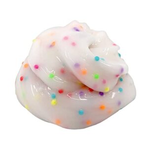 Cra-Z-Slimy 24oz Premade Slime, Cake Batter Scented Clear Slime Stretchy Glossy Non-Sticky 1.5lb Slime Bucket with Add-ins