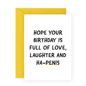 central 23 best friend birthday card - naughty birthday cards for women men gay - funny birthday card for her him they - comes with fun stickers