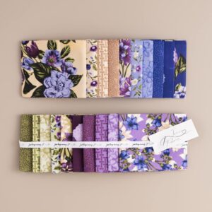 true fabrics wildflowers precut fabric (fat quarter bundle) - 20 pcs in 18" x 22" cuts