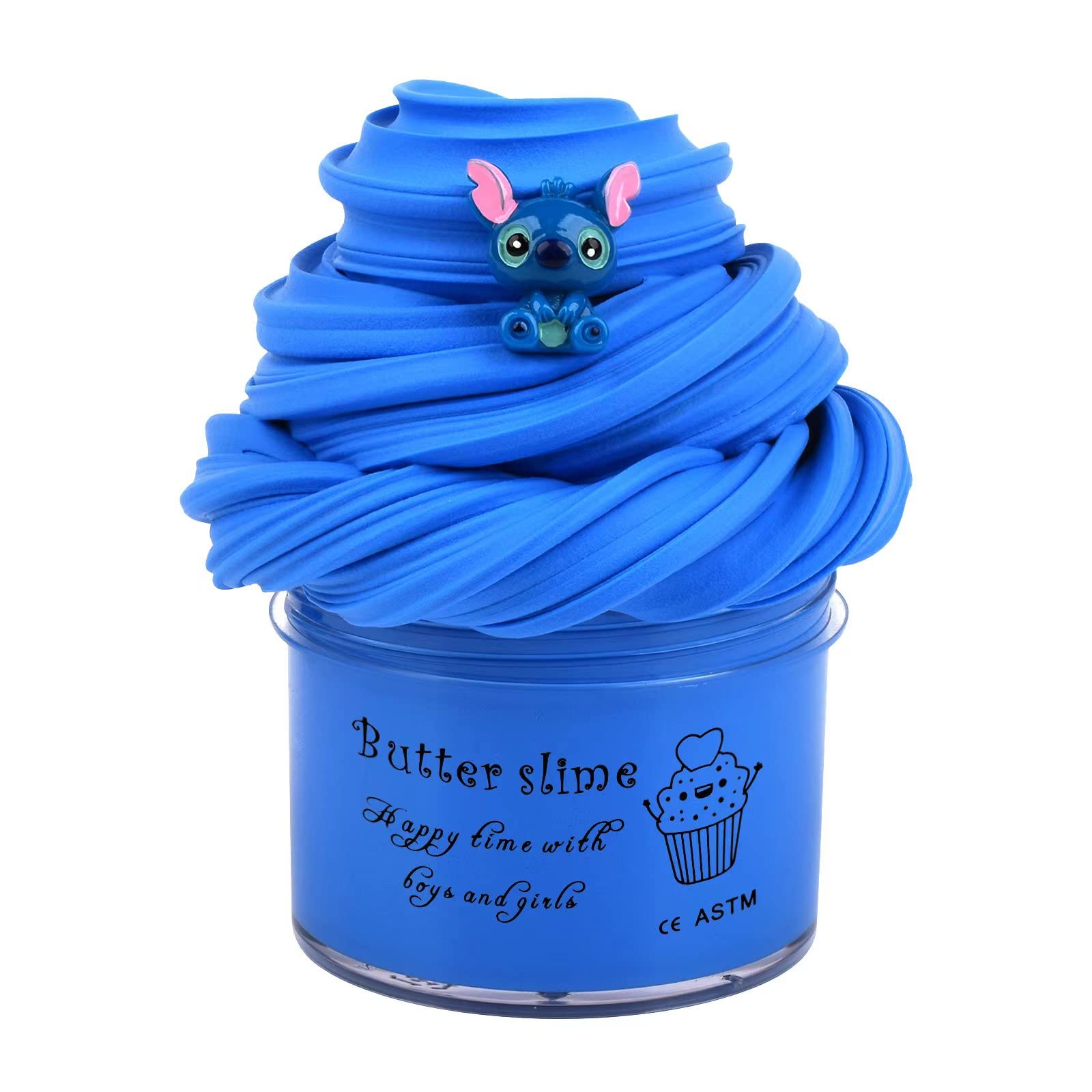 Blue Butter Slime, Girls and Boys Scented Slime Stress Relief Toy, Super Soft and Non-Sticky, for Party Favors, Birthday Gifts, School Education(7oz 200ml)