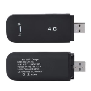 WiFi Router, 4G LTE Dongle USB Network Adapter Portable Pocket Travel WiFi Hotspot, USB Modem for Sharing(with WiFi Function)