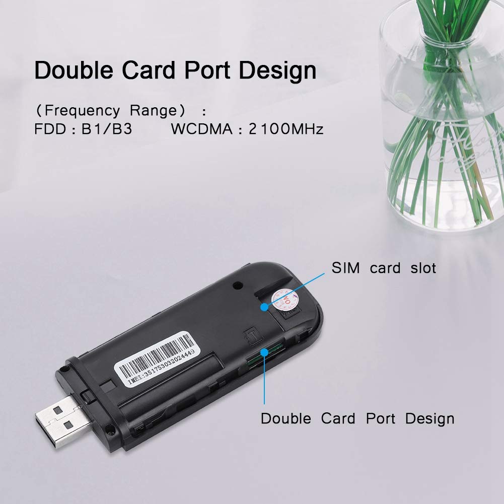 WiFi Router, 4G LTE Dongle USB Network Adapter Portable Pocket Travel WiFi Hotspot, USB Modem for Sharing(with WiFi Function)