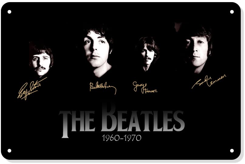 ORIMAMI The Beatles Metal Sign, 8 x 12 Inch, Wall Decor, Memorabilia and Gifts for Fans