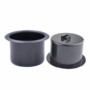 2 pcs plastic cup holder insert for car sofa, recliner handles replacement cup holder for boat truck rv couch poker table (black)