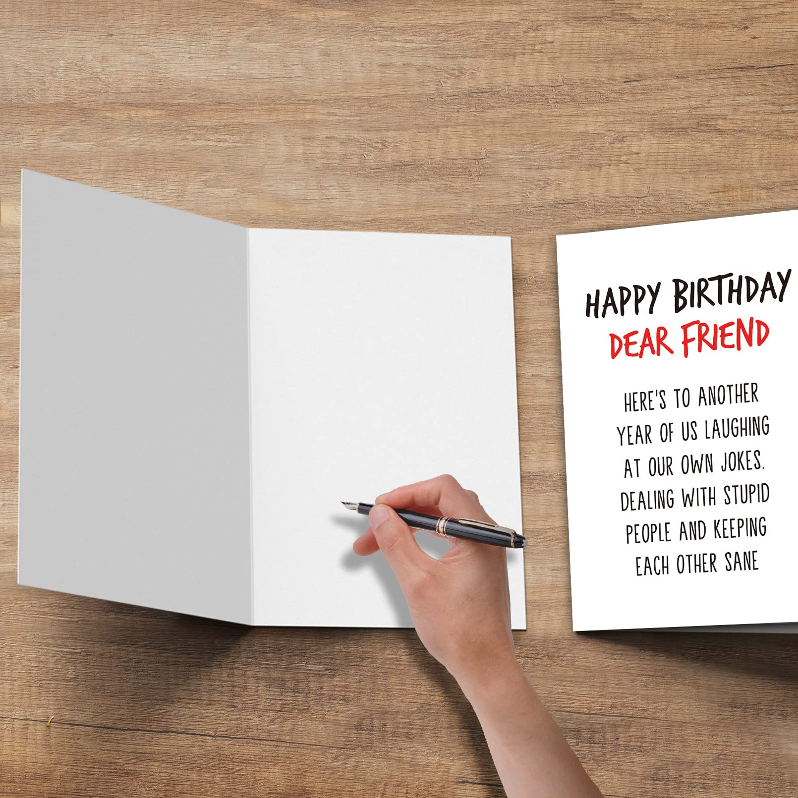 TQDaiker Happy Birthday Card for Dear Friend, Hilarious Birthday Card for Men Women Him Her, Birthday Gifts for Best Friend