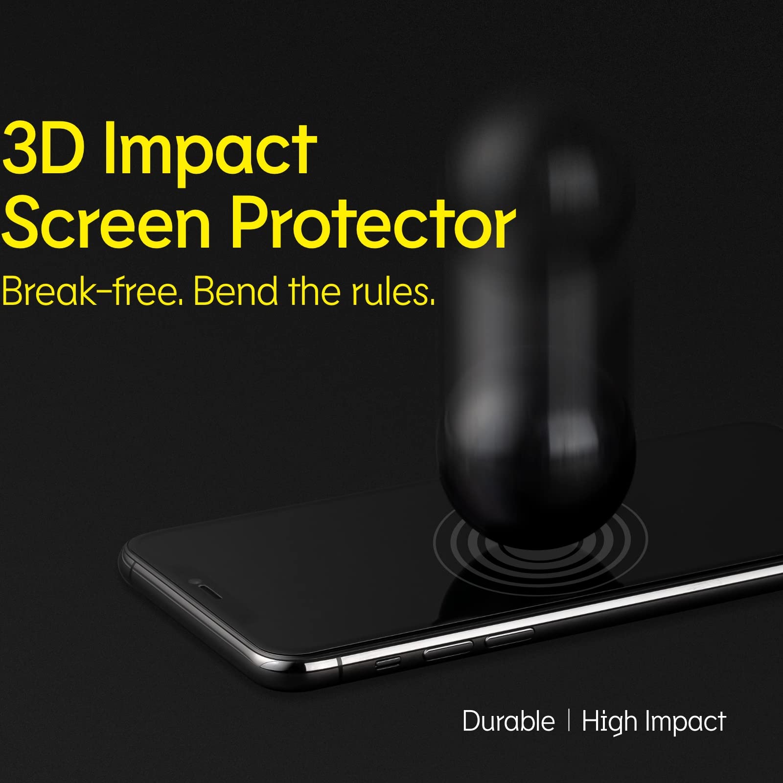 RhinoShield 3D Impact Privacy Screen Protector Compatible with [iPhone 14 Plus/13 Pro Max] | Ultra Impact Protection - 3D Curved Edges for Full Coverage - Alignment frame Easy Installation