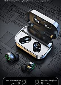 Volt Plus TECH Wireless V5.3 LED Pro Earbuds Compatible with Your Bose Soundlink Micro Black IPX3 Bluetooth Water & Sweatproof/Noise Reduction & Quad Mic(Black)