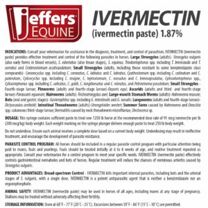 Jeffers Ivermectin Horse Dewormer | 6 Doses | Gel Dewormer for Horses