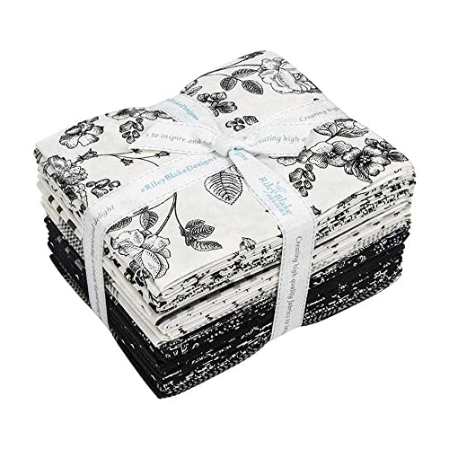 My Mind's Eye Fleur Noire 18 Fat Quarters Riley Blake Designs FQ-12520-18