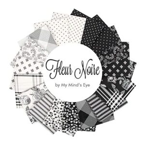 My Mind's Eye Fleur Noire 18 Fat Quarters Riley Blake Designs FQ-12520-18