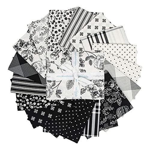 My Mind's Eye Fleur Noire 18 Fat Quarters Riley Blake Designs FQ-12520-18