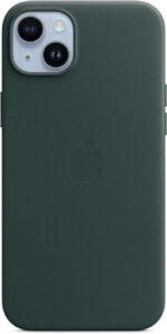 apple iphone 14 plus leather case with magsafe - forest green